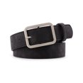Casual Faux Leather Belt For Women Adjustable Waist Strap Silver Buckle ...
