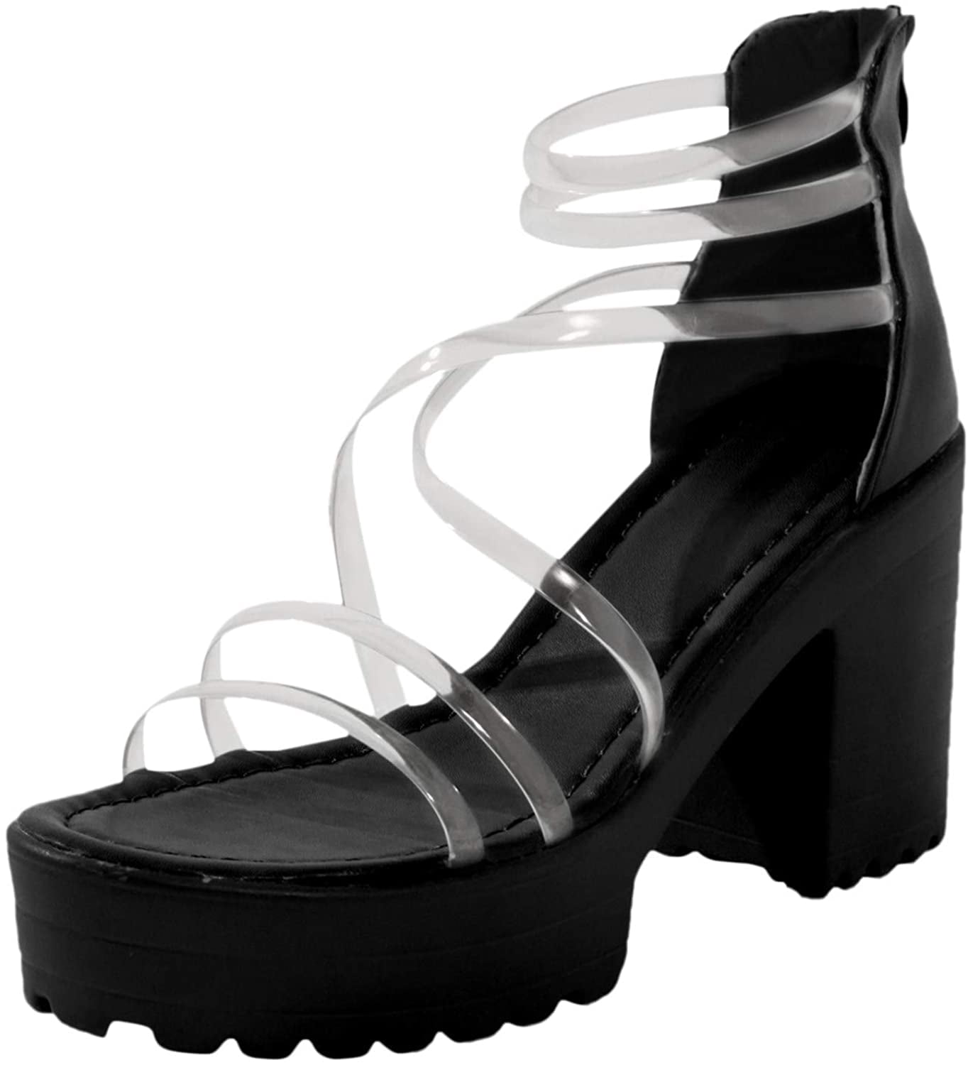 Casual Floral Slippers Comfort Lace Up Sandal Cute Chunky Slides ...