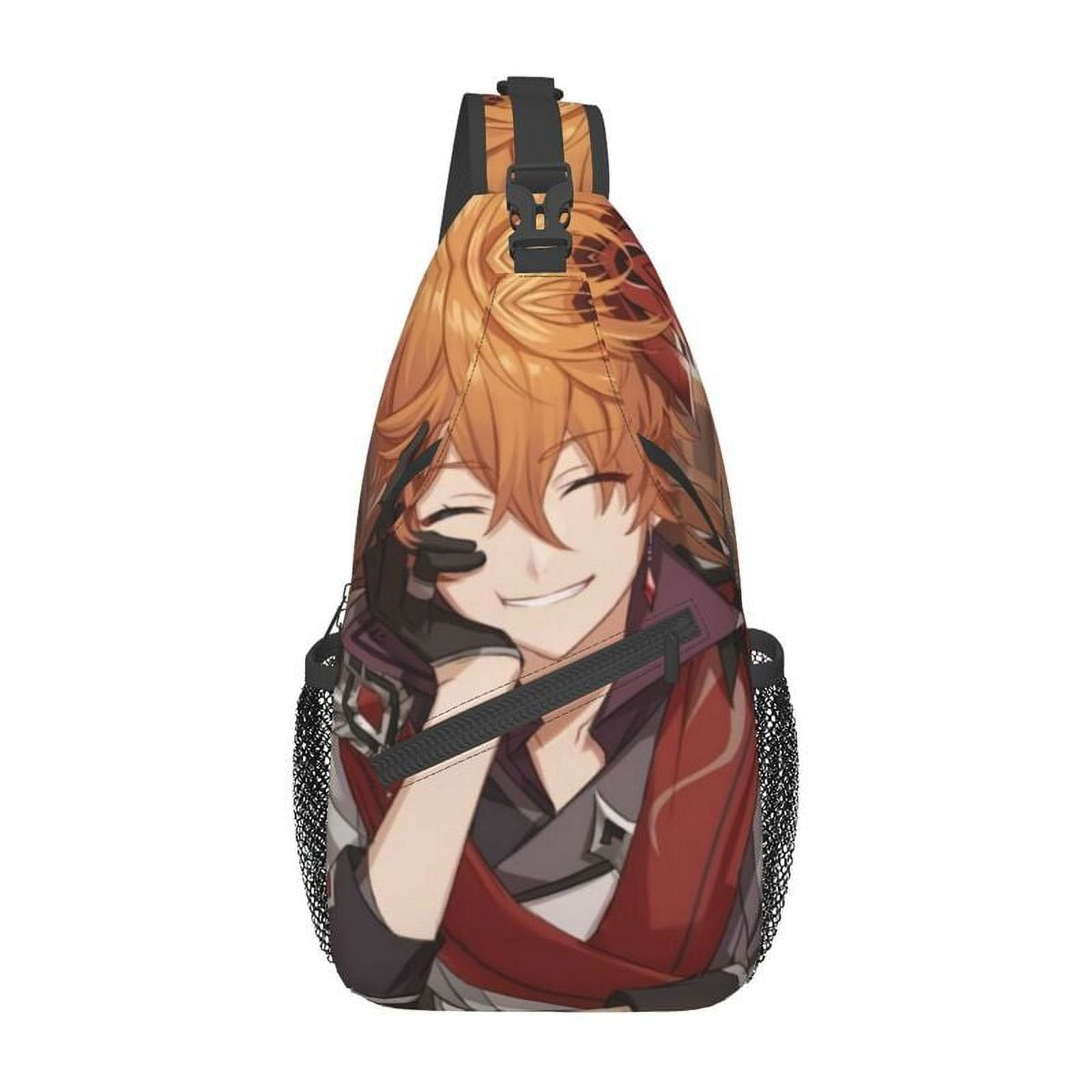 Casual Genshin Impact Sling Crossbody Backpack Men Kaedehara Kazuha ...
