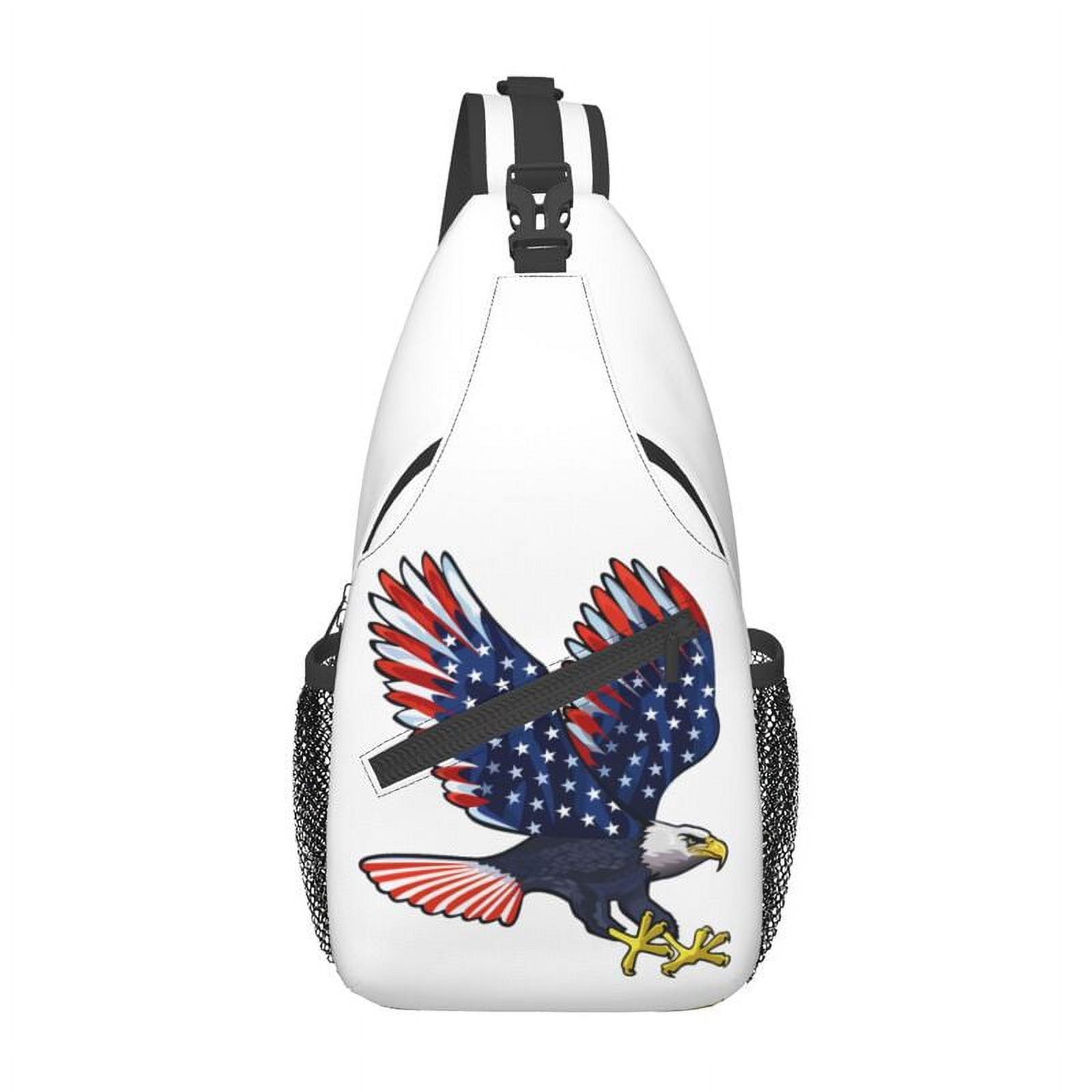Casual Grunge American Flag Sling Bags for Camping United States USA ...