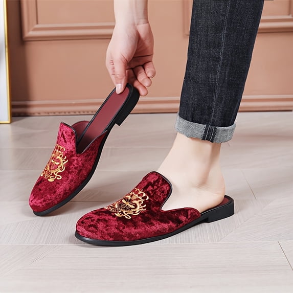 Casual Half Slippers for Men in Large Size Featuring Ethnic Patterns ...