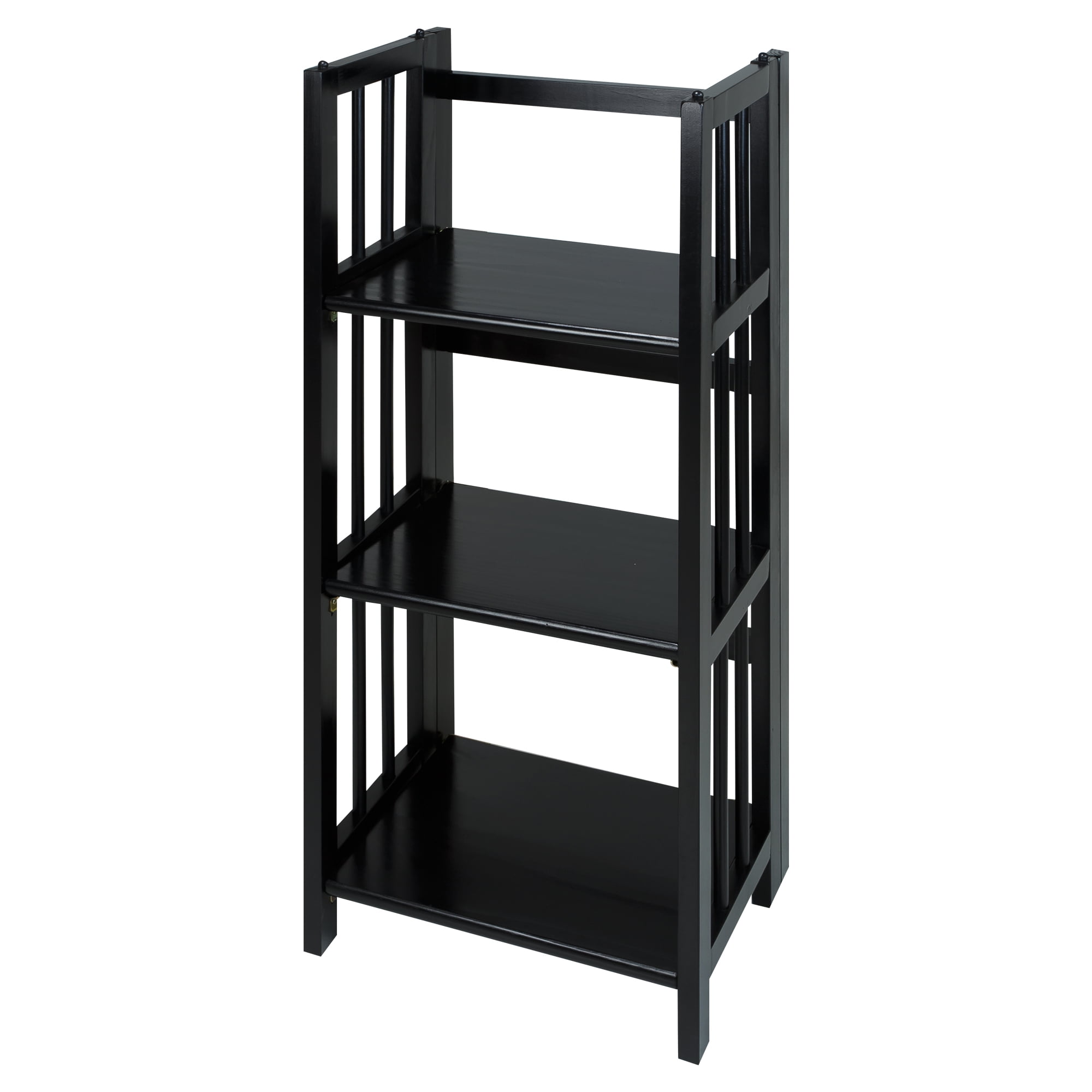 Casual Home 3 Shelf 14 Inch Folding Office Wood Room Furniture Bookcase ...