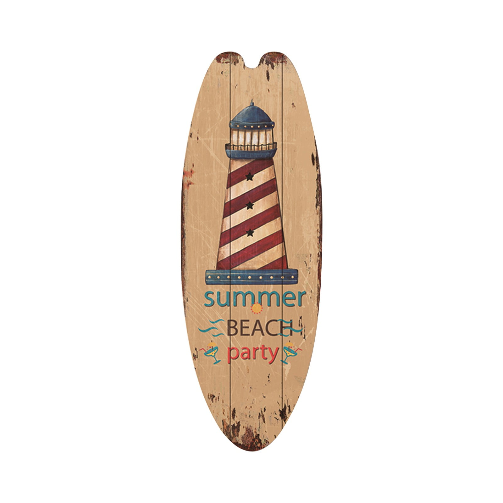 Casual Home Decor Vintage Wooden Sign Surfboard Wooden Sign Beach Style ...