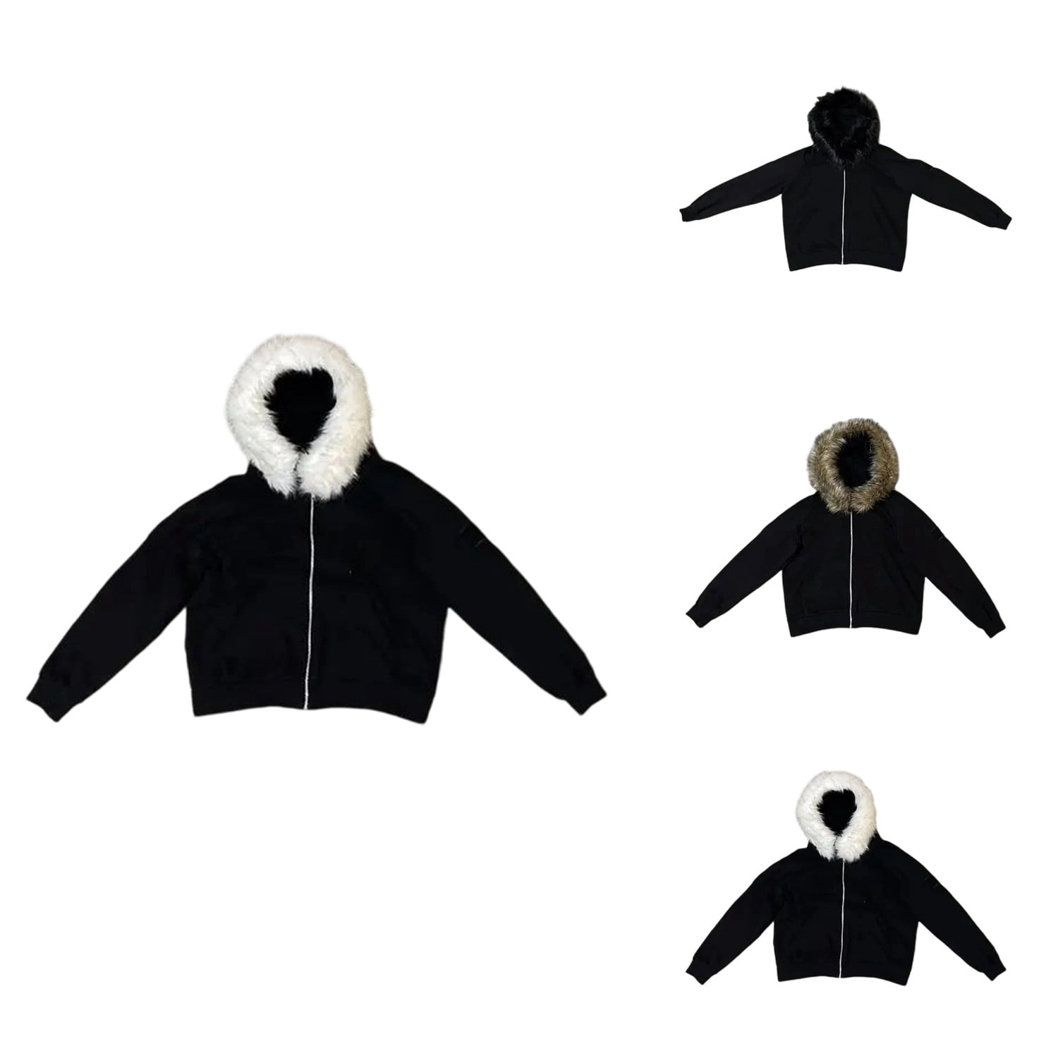 Casual Hooded Jacket Lined Pullover, Oversized Graphic Sweatshirt with ...