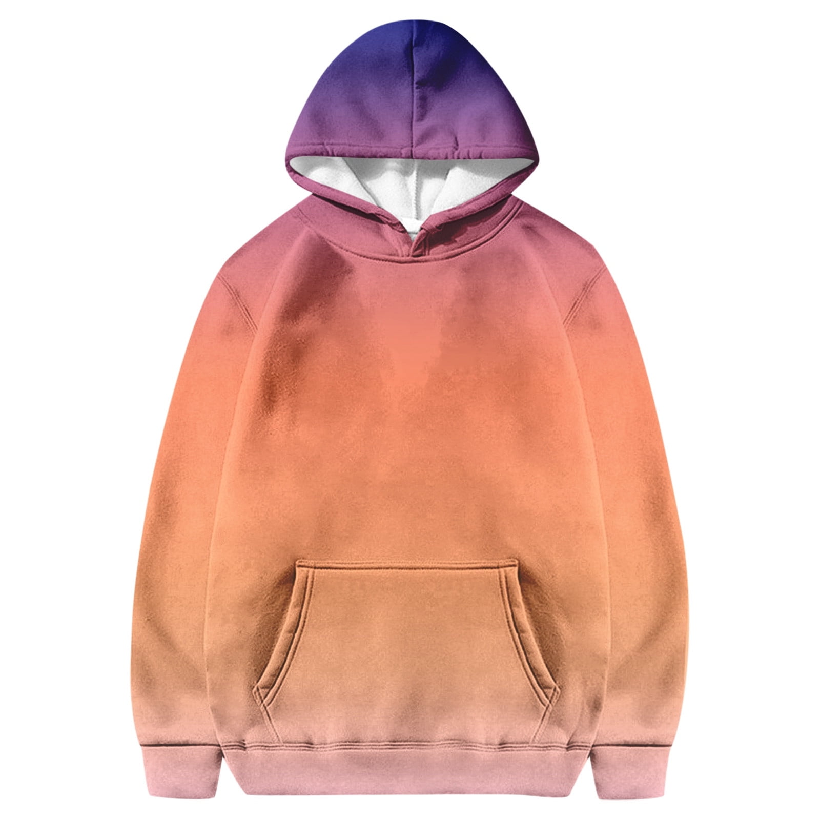 Casual Hoodies Gradient Hooded Sweatshirt Long Sleeve Pullover Cute Hoodie Streetwear Hoodie ...