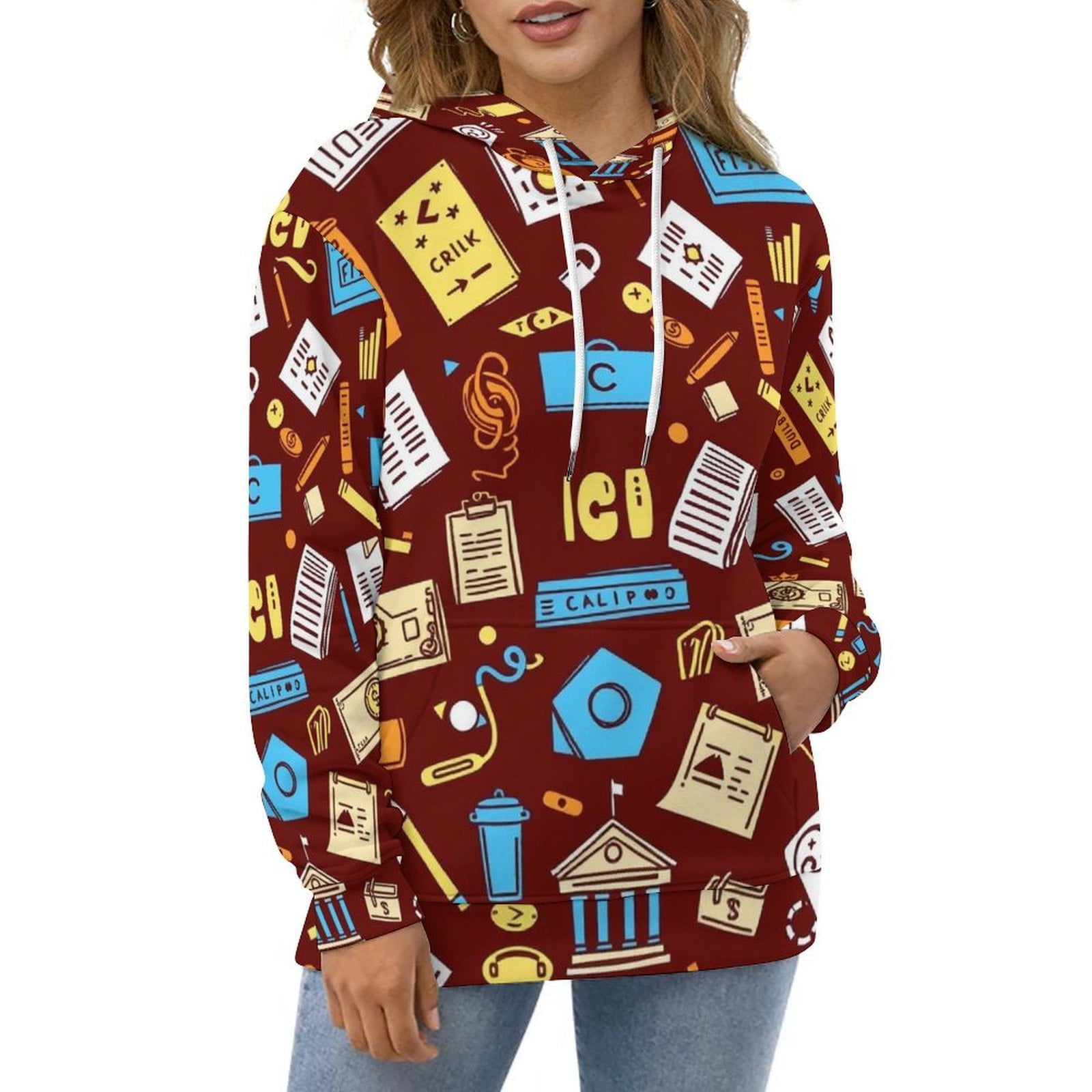 Casual Hoodies Office Supplies Chaos Lady Long-Sleeve Classic Design ...