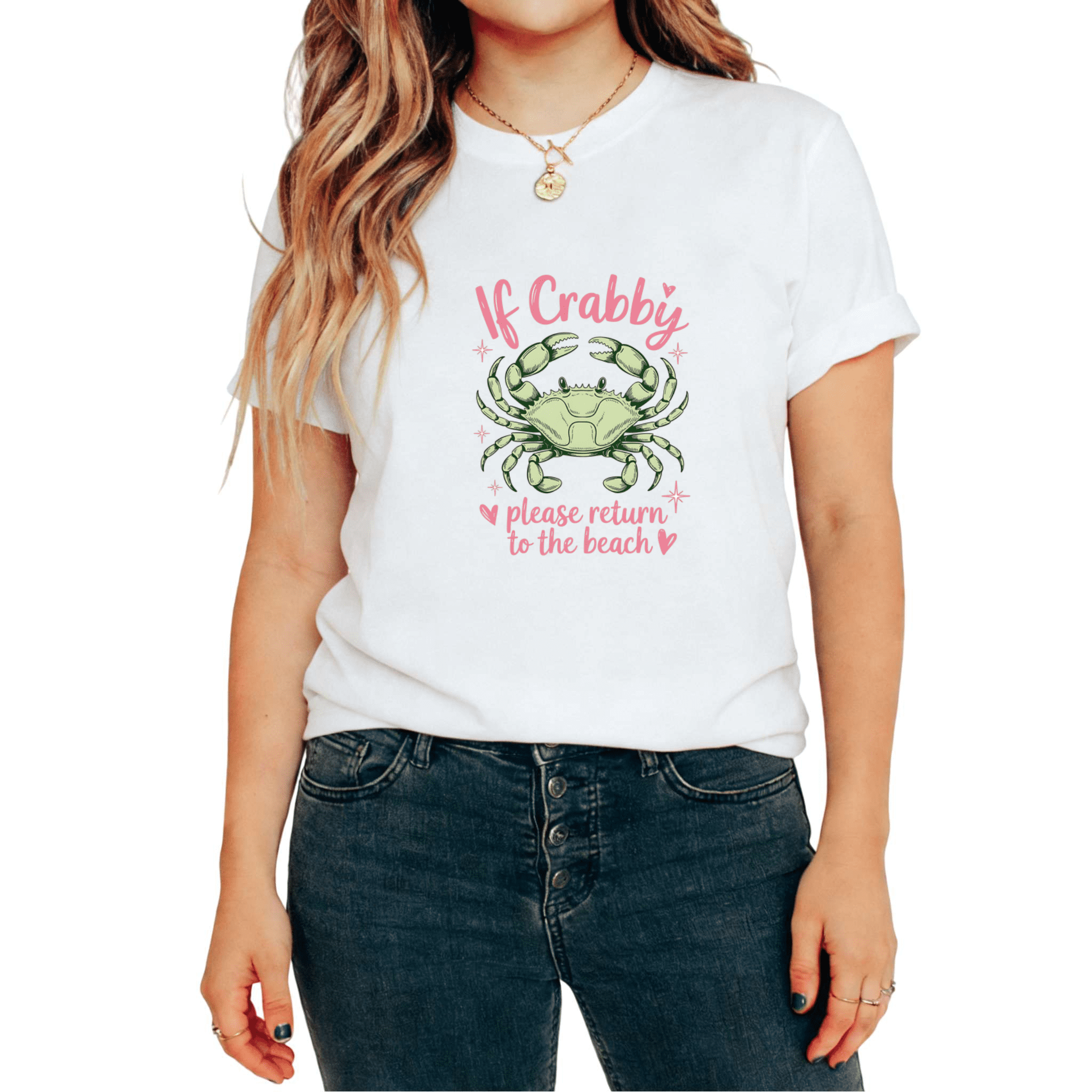 Casual If Crabby Please Return To The Beach Cute Crab raphic Tees T ...