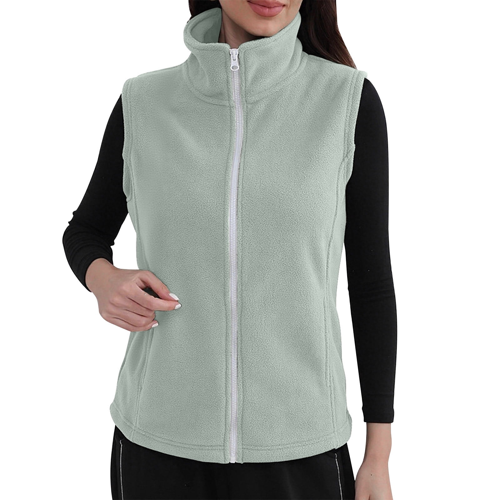 Casual Jackets for Women Plus Size New Fleece Vests for Women Lightweight Zip up Jackets ...