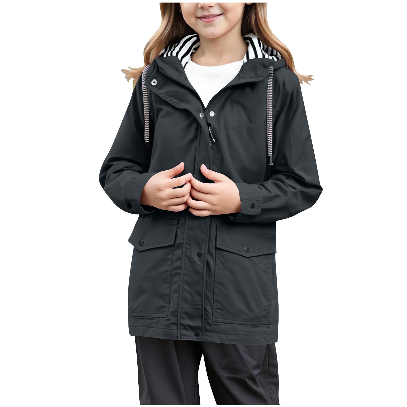 Casual Jackets for Teen Girls New Children Lightweight Raincoat ...