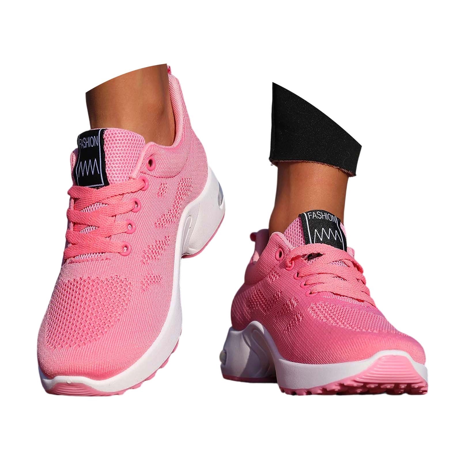 Casual Lace Up Sneakers Breathable 4cm Platform Thick-Soled Athletic ...