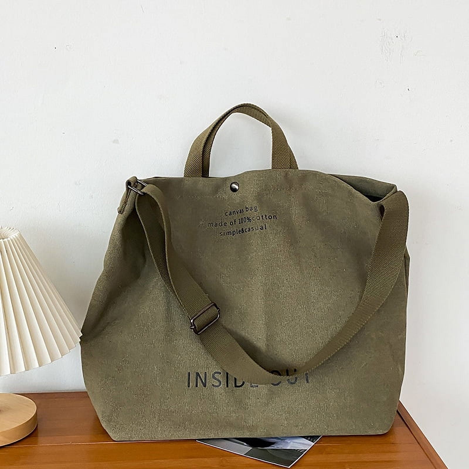 QUARRYUS by Unisex Canvas Letters Shoulder Bag, Cross Body, 1-Piece ...
