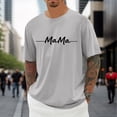 Casual Letter Print T Shirt Short Sleeve Crew Neck Basic Tee Soft Blend ...