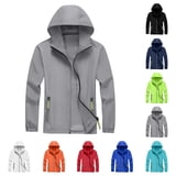 Casual Lightweight Jacket for Men UPF 50+ Waterproof Windbreaker Zip Up ...