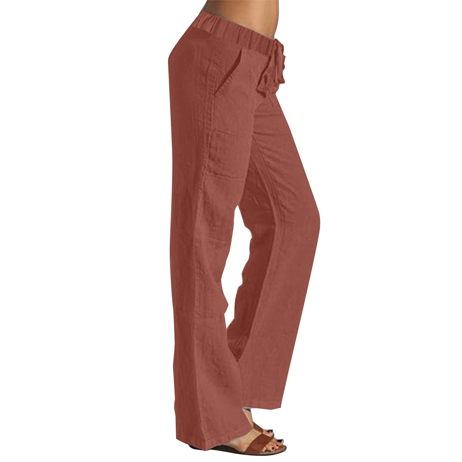 Casual Linen Pants for Women, Comdrip Women Linen Pants 2025 Summer ...