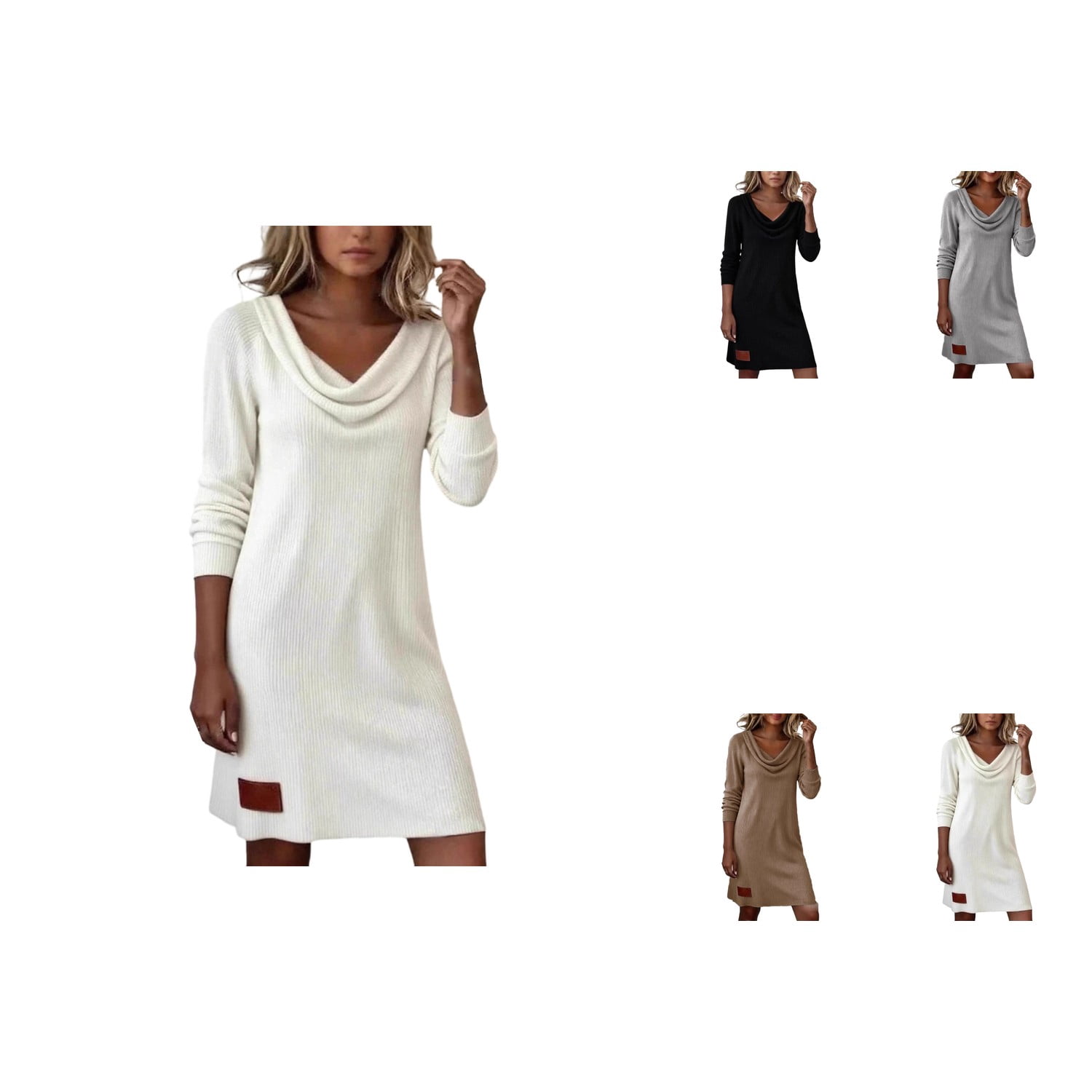 Casual Long Sleeve Bodycon Knit Midi Dress for Women, Comfortable ...