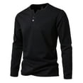 Casual Long Sleeve T Shirts for Men, Mens Fashion Casual Front Placket ...