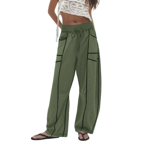 Casual Loose Fit Wide Leg Pants with Drawstring Waist for Everyday Wear ...