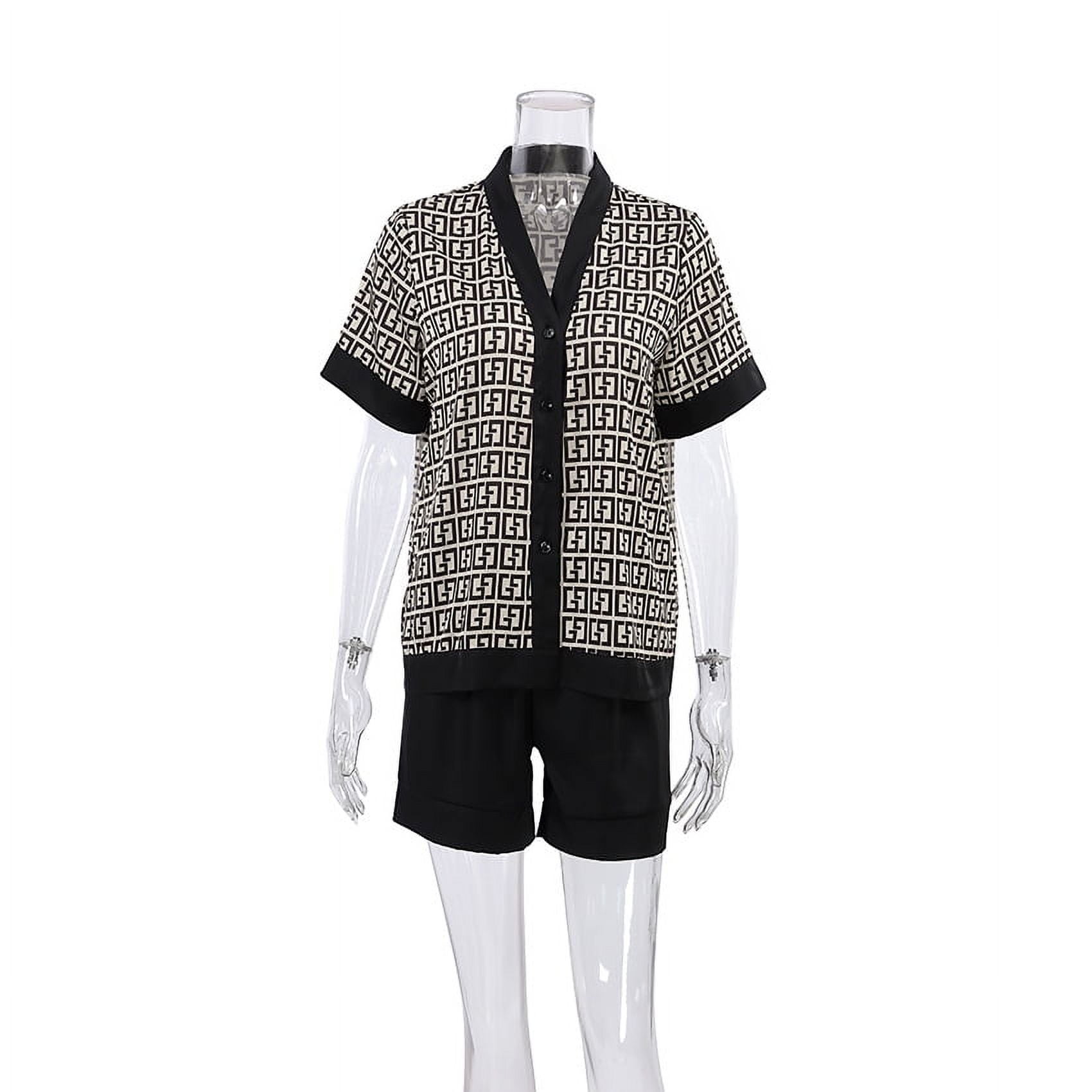 HHH Casual Loose Printed Set 101200.00G-Piece Set Women's Autumn and ...