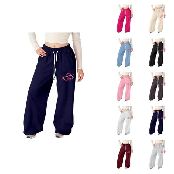 Casual Loose Straight Leg Workout Pants Girls Baggy Lightweight ...