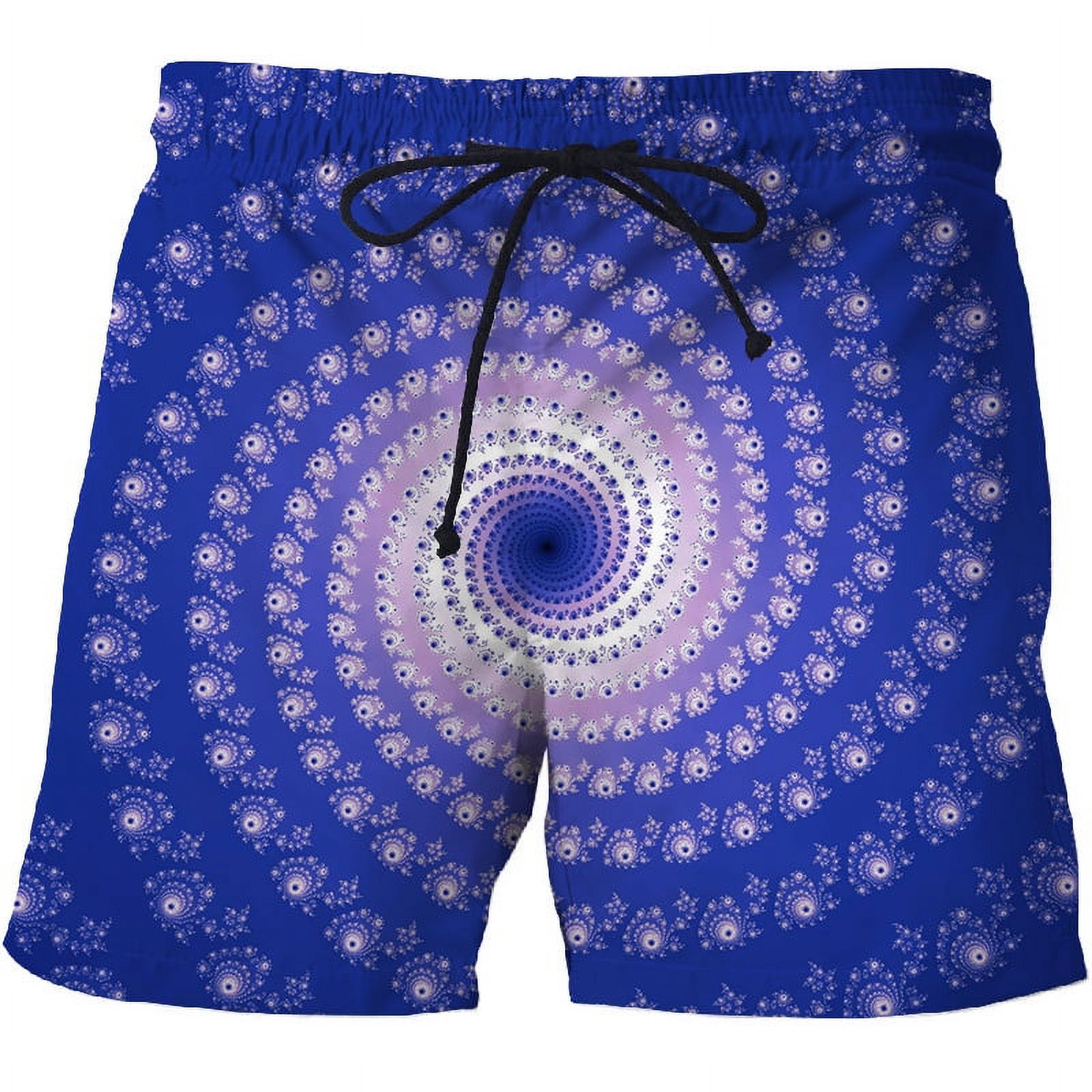 Casual Men Beach Shorts 3D Printing Abstract Black Hole Board Shorts ...