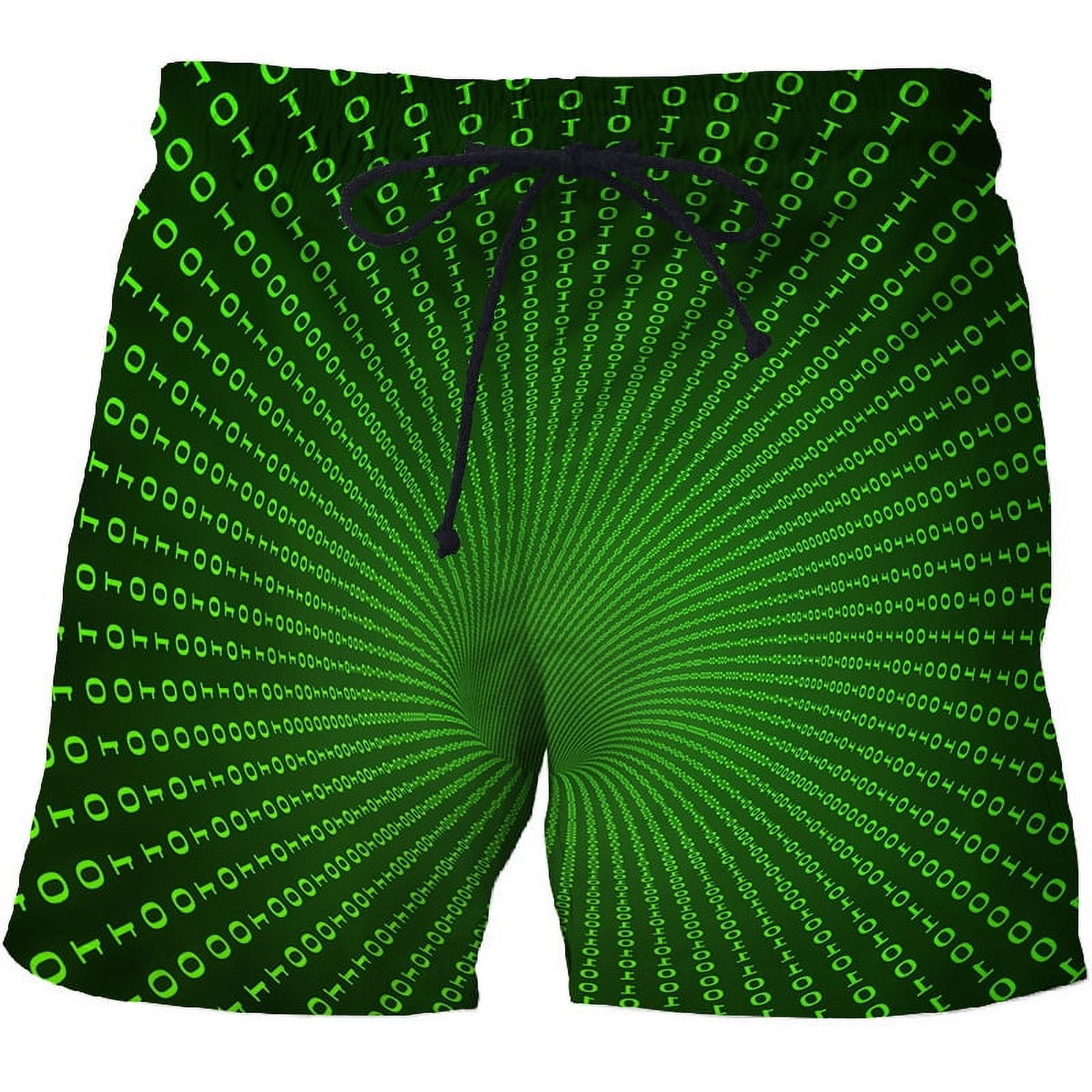 Casual Men Beach Shorts 3D Printing Abstract Black Hole Board Shorts ...
