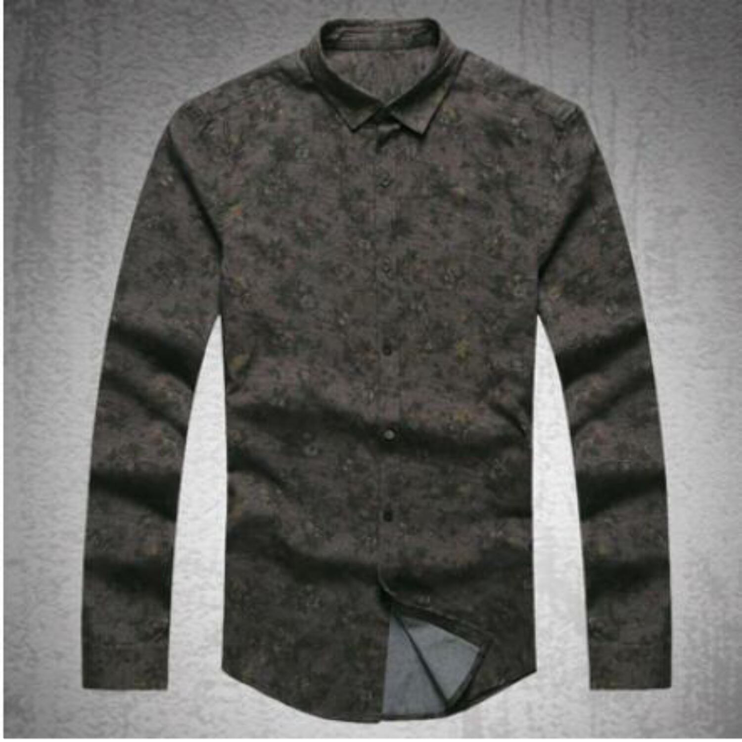 Casual Men Shirt Long Sleeve Europe Style Slim Fit Shirt Men Cotton ...