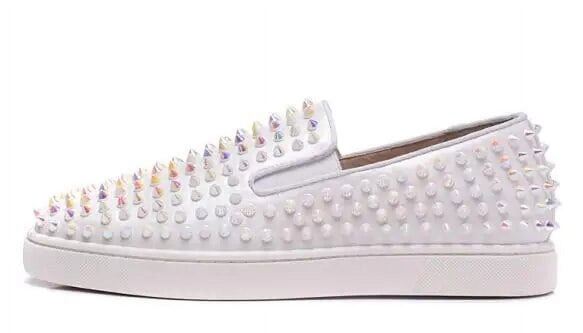 Casual Men Shoes White Rivet Breathable Men's Sneakers 2018 New Leather ...