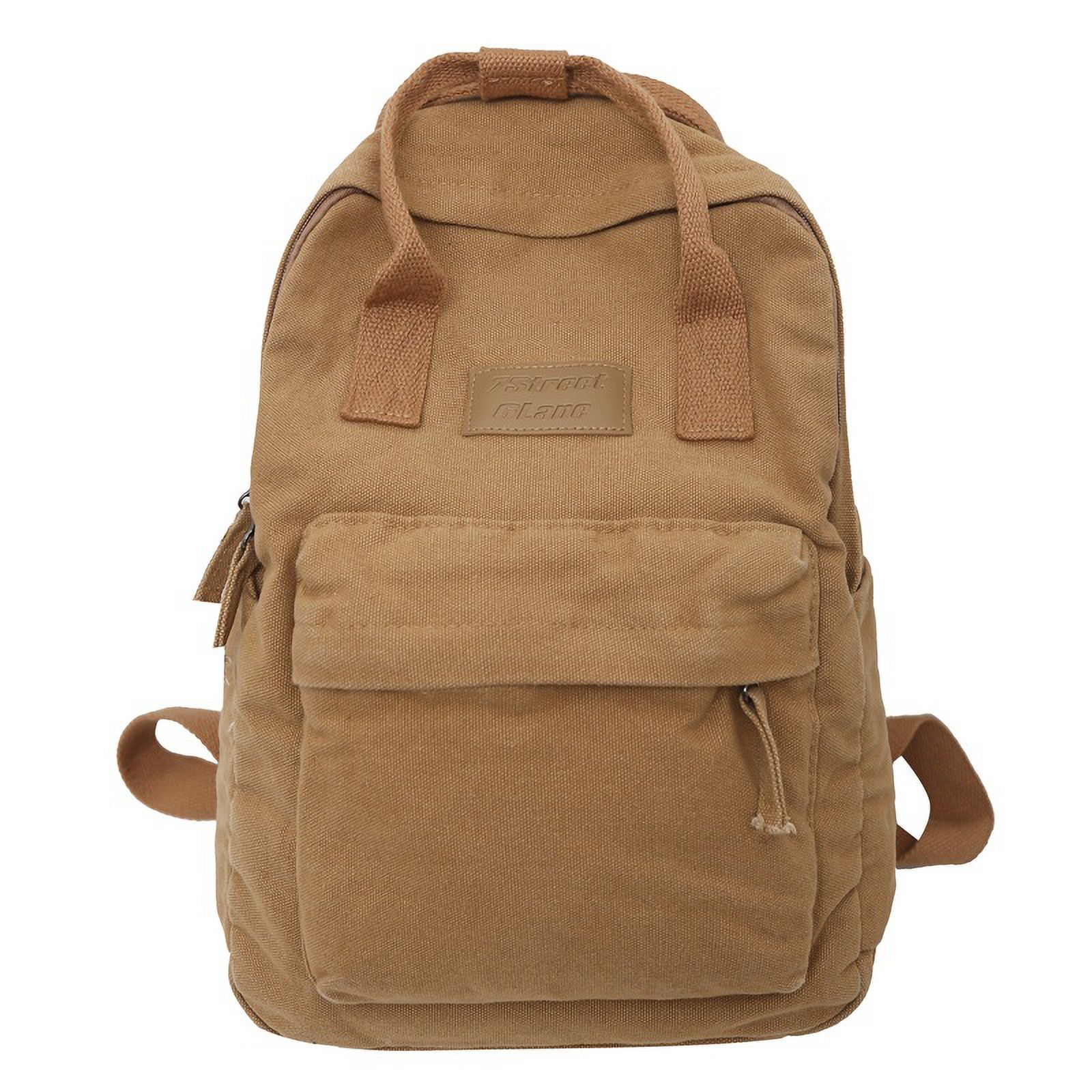 Casual Men Women Backpack Cotton Canvas School Bag Fashion Knapsack ...