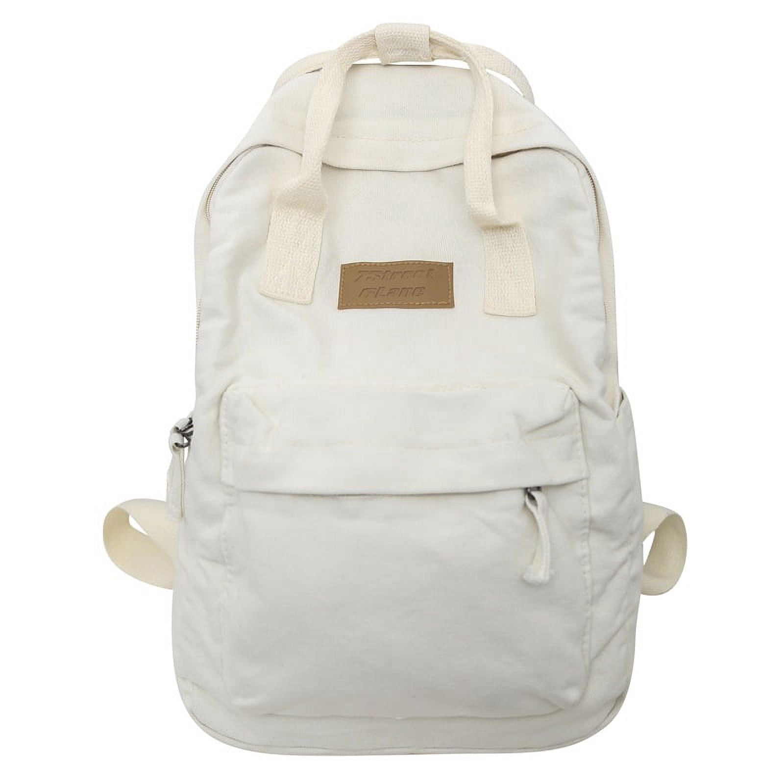 Casual Men Women Backpack Cotton Canvas School Bag Fashion Knapsack ...