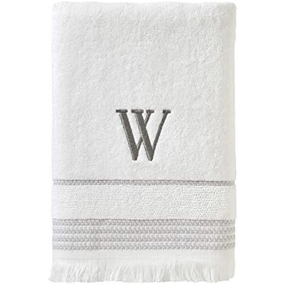 Casual Monogram Bath Towel, W, 28x54, White - Walmart.com