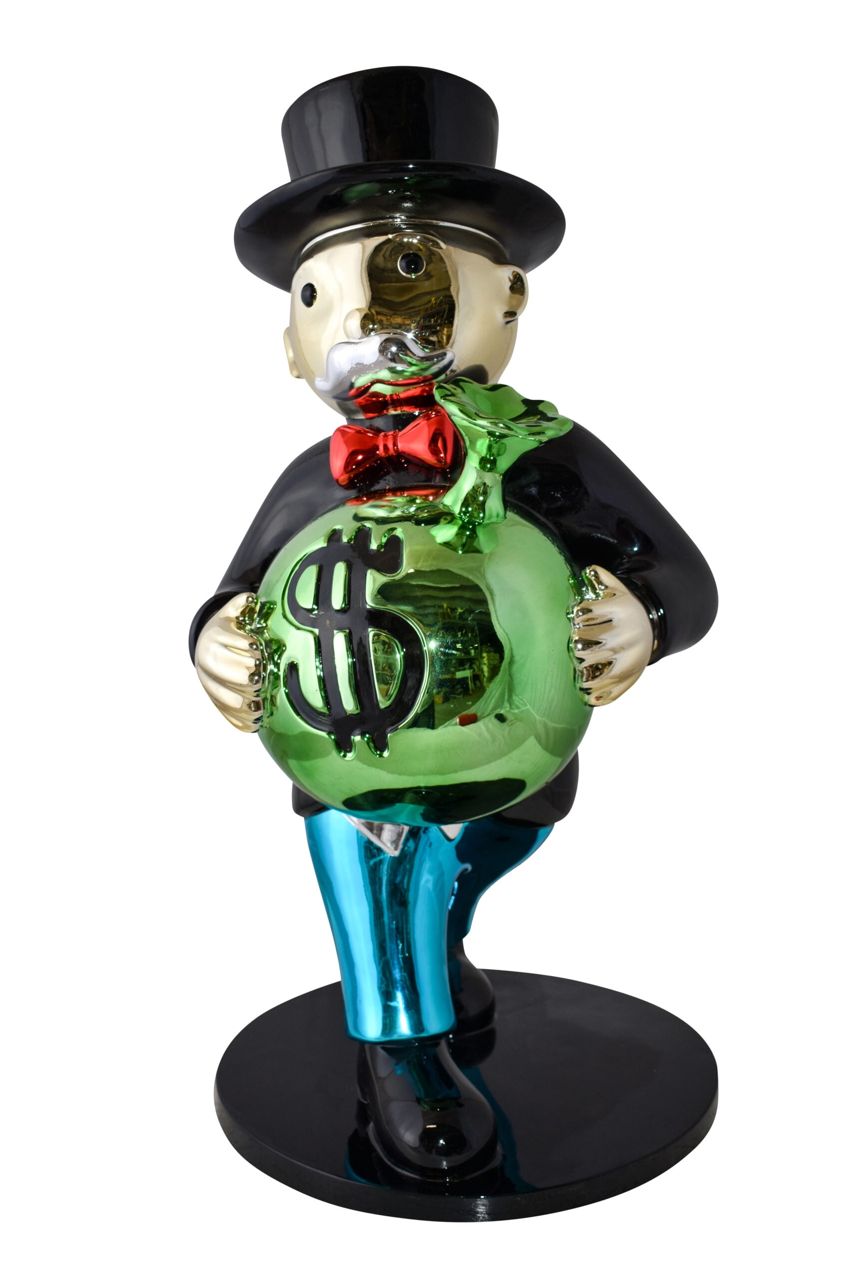 Casual Monopoly Man Holding Money Bag Resin Statue Large Size: 16" x 16 ...