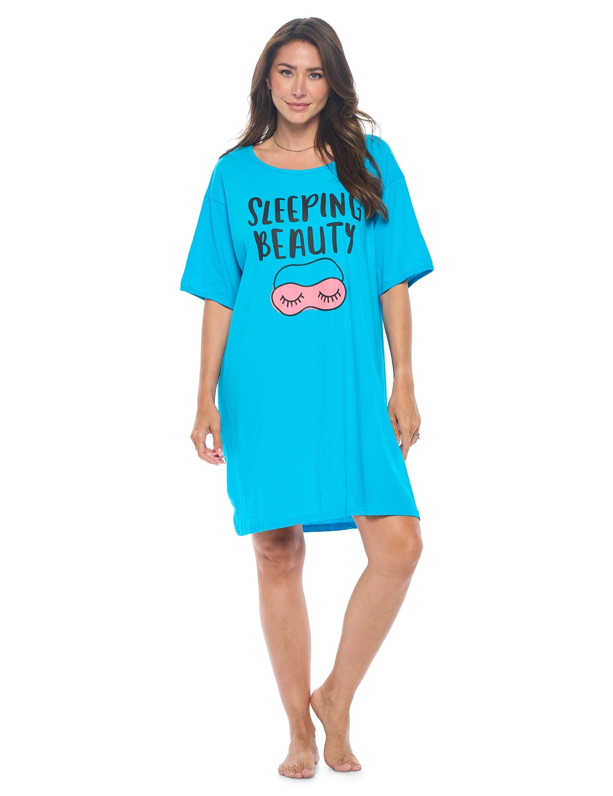 Casual Nights Short Sleeve Nightgowns for Women - Soft Cotton Blend ...