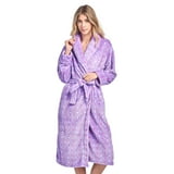 Casual Nights Women's Dot Long Sleeve Mini Popcorn Fleece Plush Robe ...