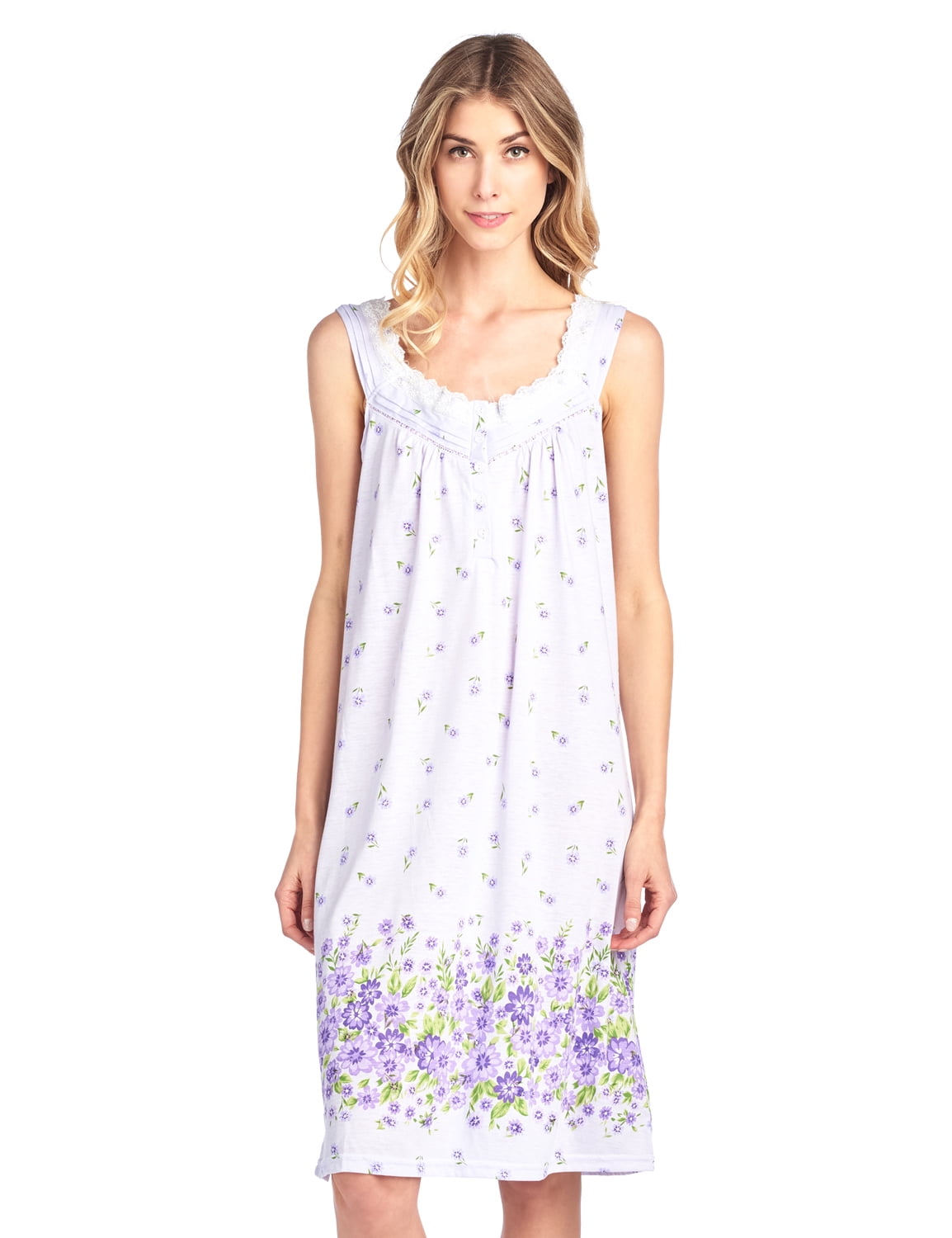 Casual Nights Women's Fancy Lace Floral Sleeveless Nightgown - Walmart.com