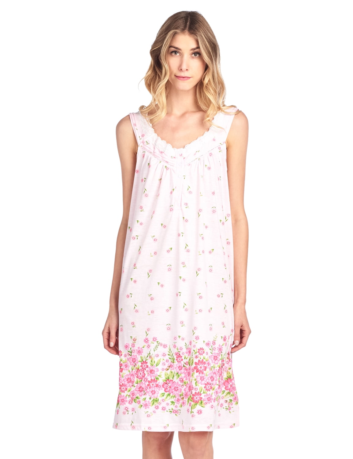Casual Nights Women's Fancy Lace Floral Sleeveless Nightgown - Walmart.com