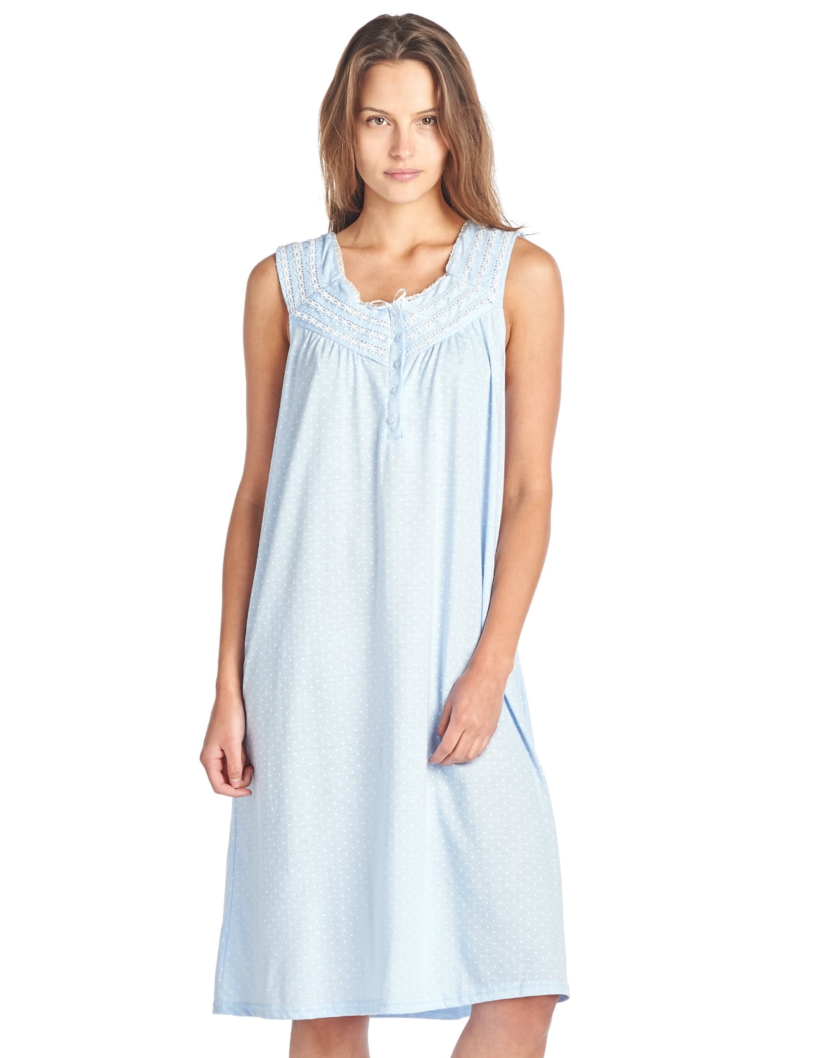 Casual Nights Women's Fancy Lace Trim Sleeveless Nightgown - Walmart.com