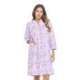 Casual Nights Women's Cotton Housecoat with Pockets, Floral Snap Front ...