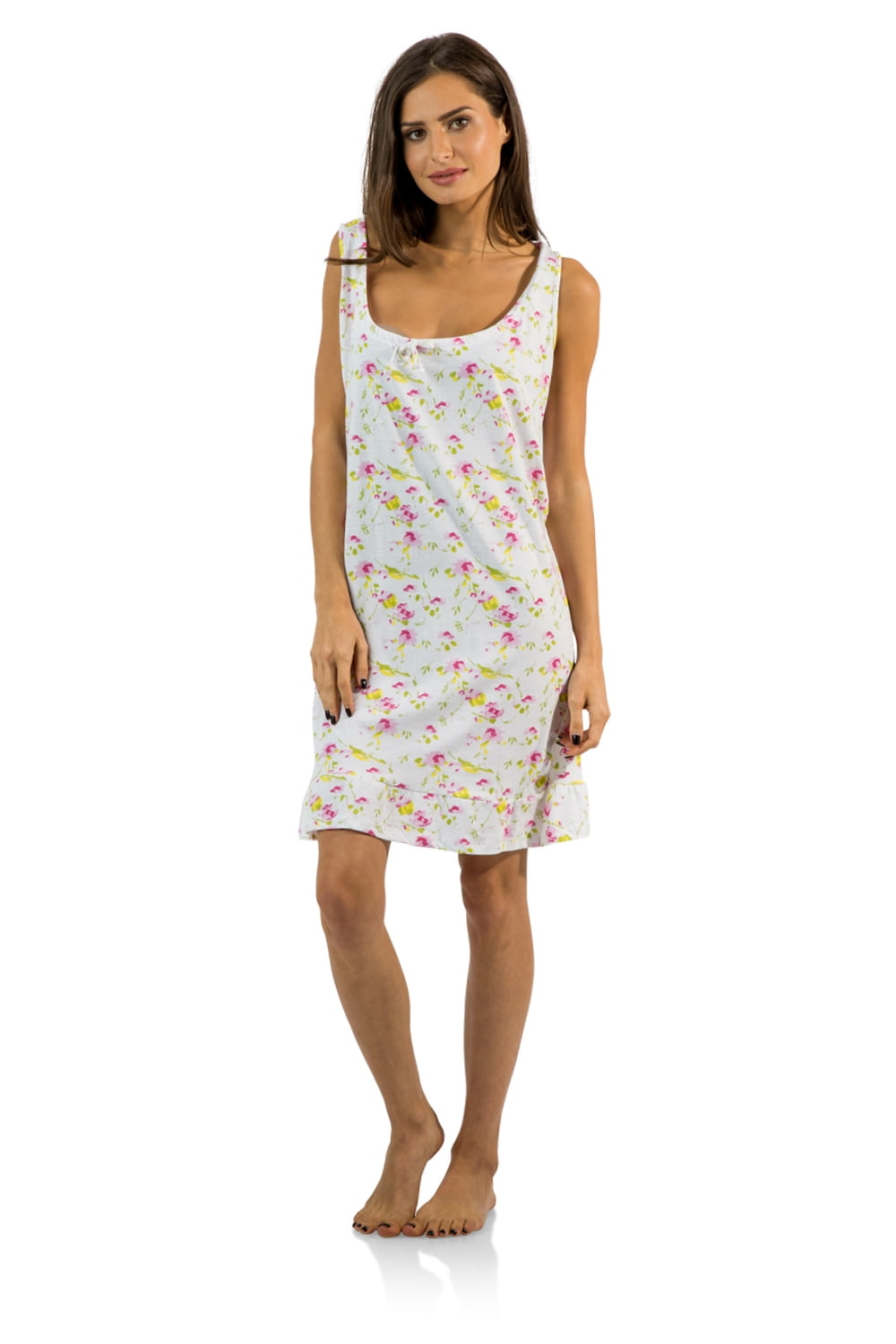 Casual Nights Womens Poly Cotton Sleeveless Nightgown Chemise