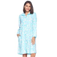 Casual Nights Women's Zip-Front Lounger Robe Long Duster Housecoat with ...