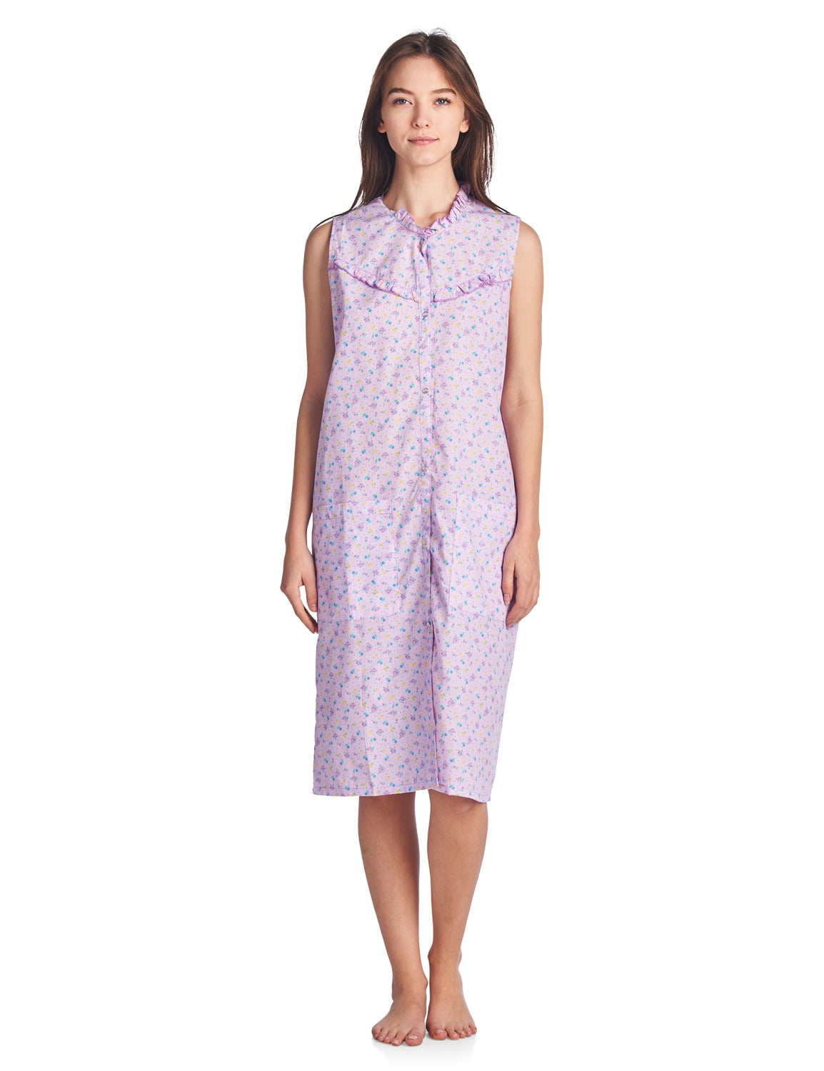 Casual Nights Women's Snap Front Sleeveless Lounger Housecoat - Walmart.com