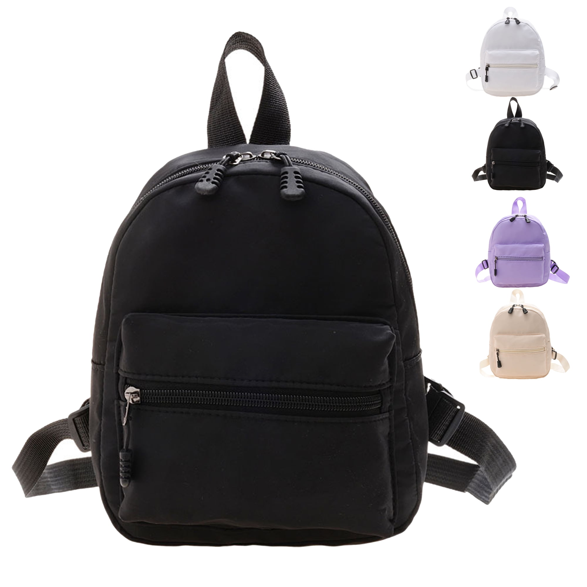 Casual Nylon Women Mini Backpack Fashion Solid Color Preppy Style ...