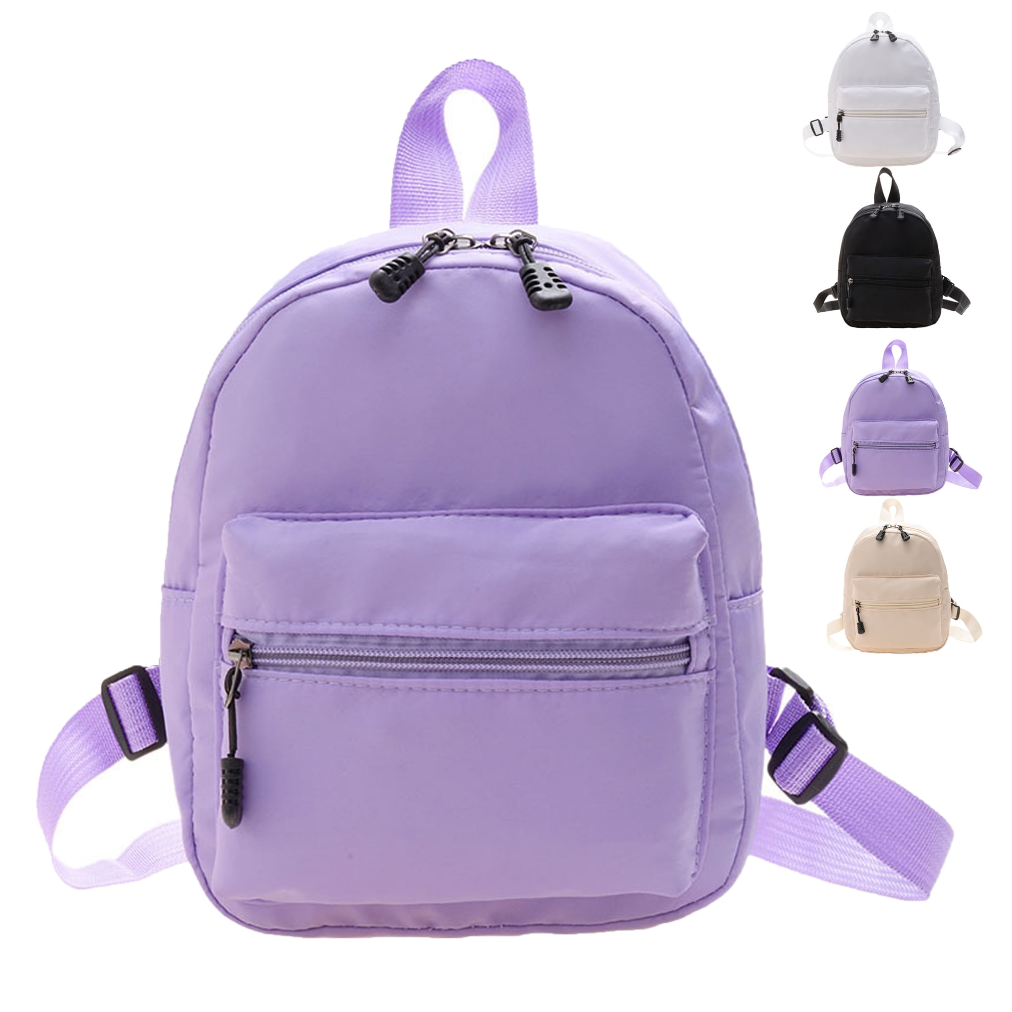 Casual Nylon Women Mini Backpack Fashion Solid Color Preppy Style ...