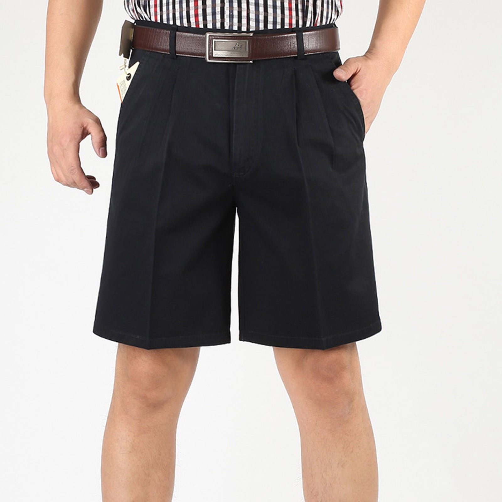 Casual Office Shorts for Men Classic Formal Work Pants Summer Business ...