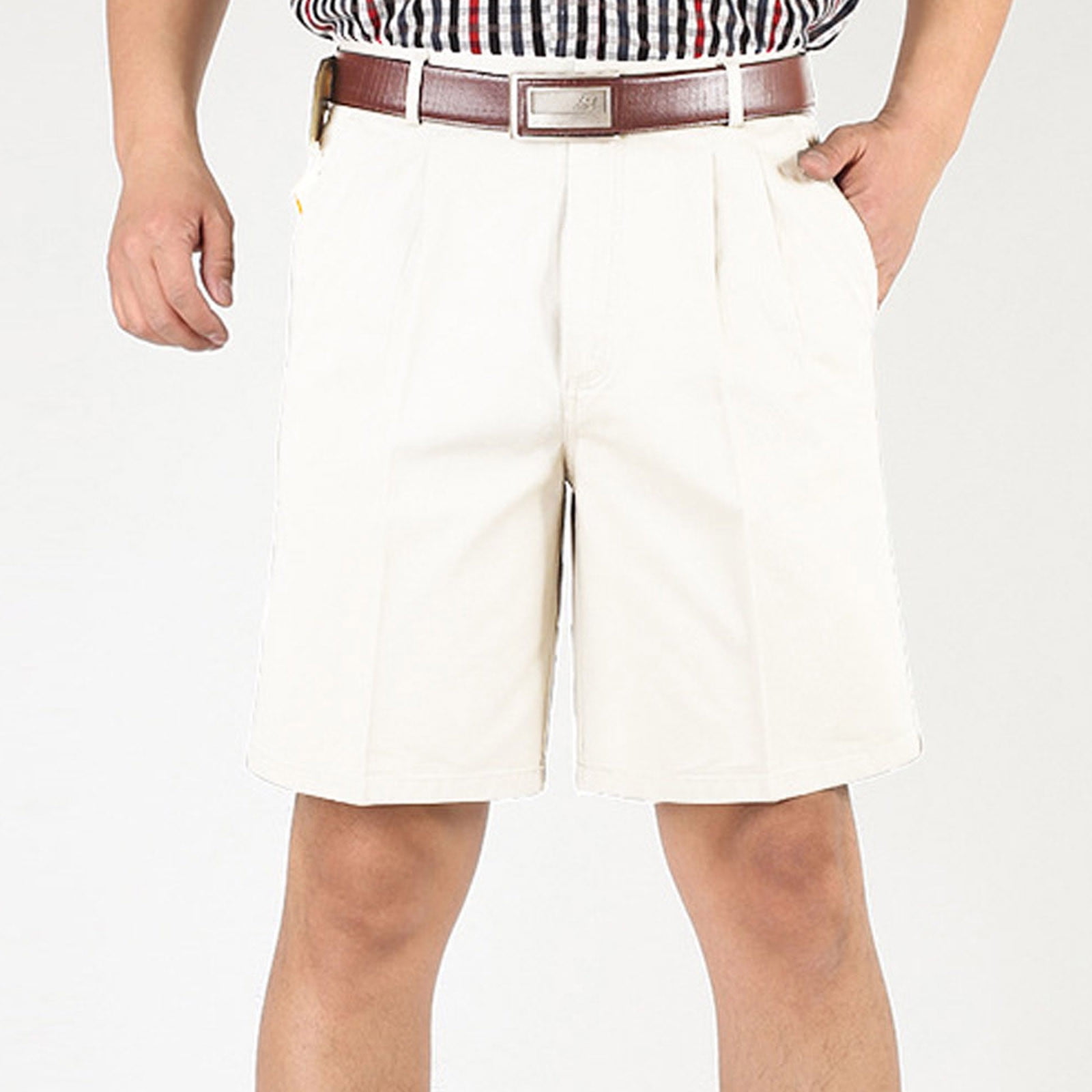 Casual Office Shorts for Men Classic Formal Work Pants Summer Business ...