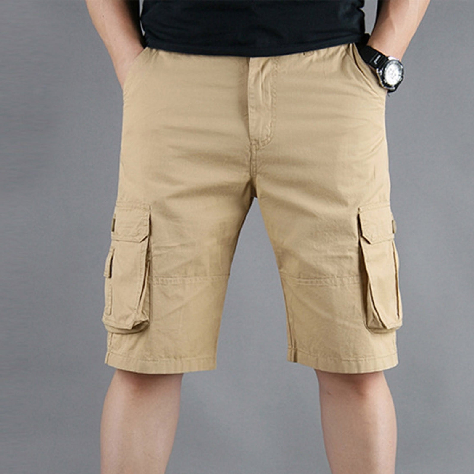 Casual Office Shorts for Men Classic Formal Work Pants Summer Business ...