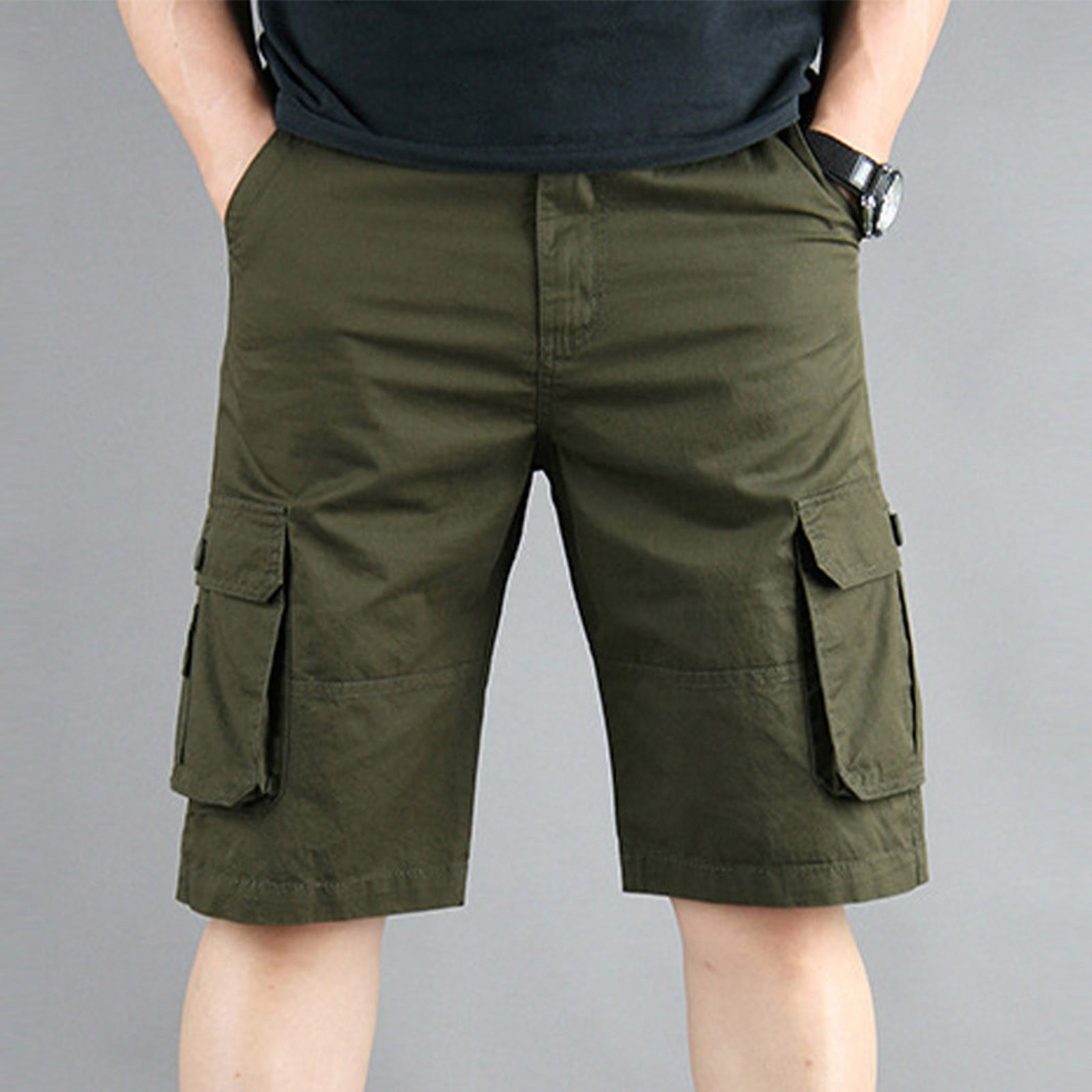 Casual Office Shorts for Men Classic Formal Work Pants Summer Business ...
