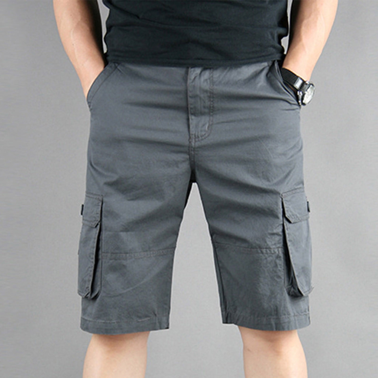 Casual Office Shorts for Men Classic Formal Work Pants Summer Business ...