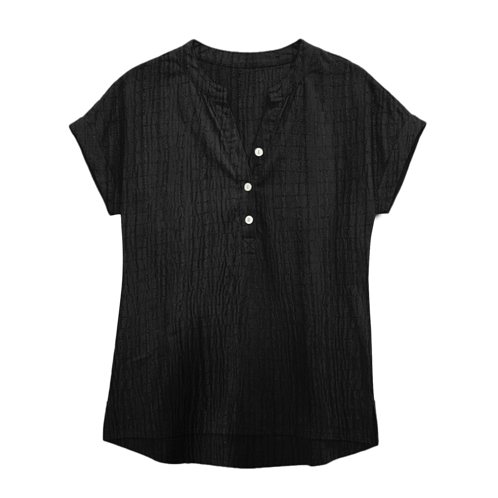 Casual Outfits for Women Casual Button V Neck Long Sleeve Shirts ...
