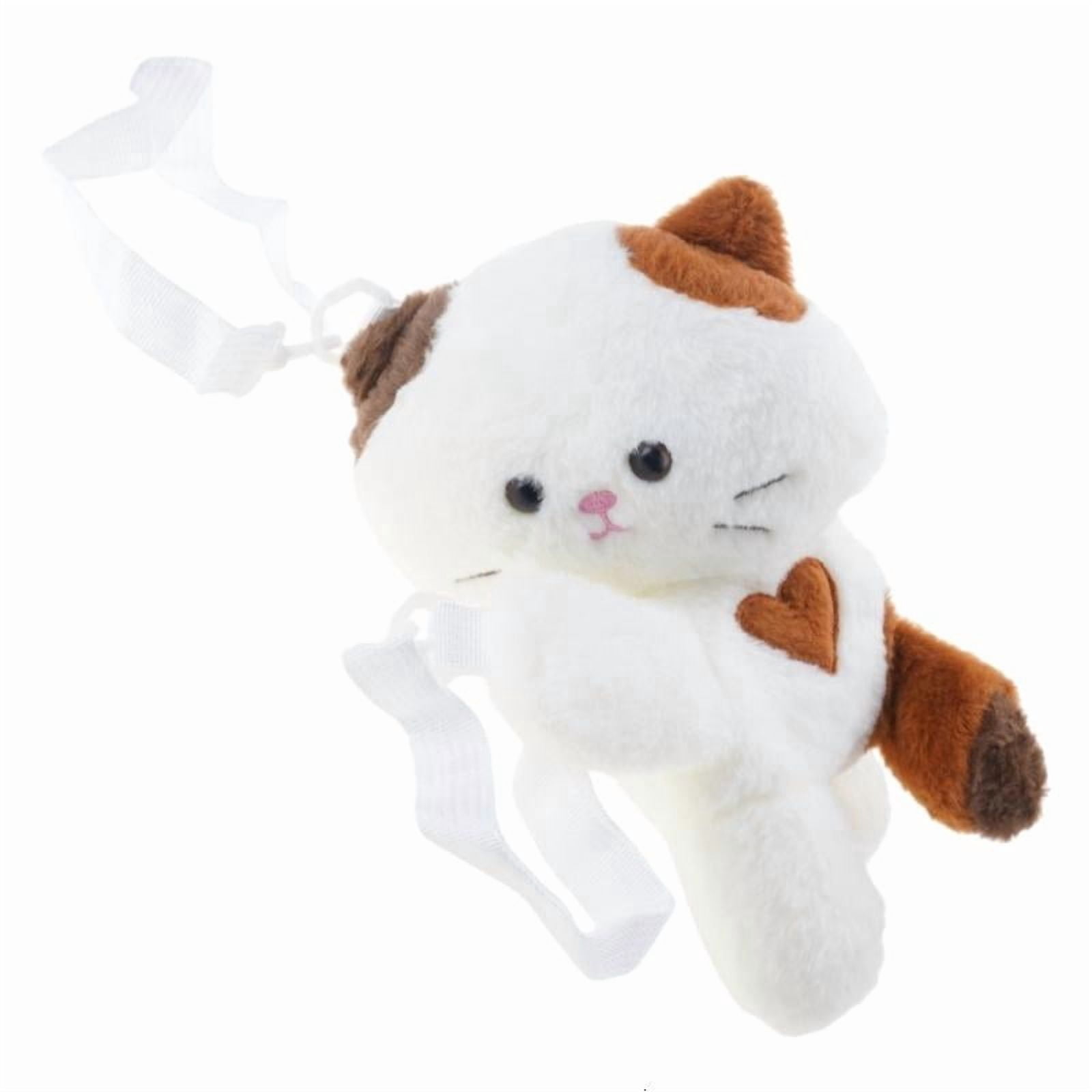 Casual Outing Plush Cats Crossbody Bag Cotton Multiple Pockets ...