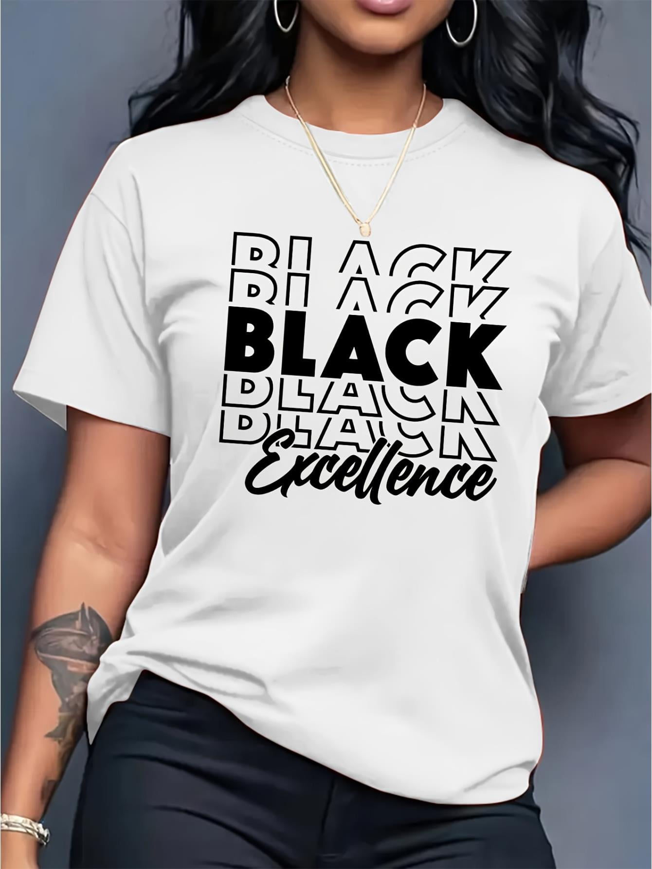 Casual Outing] Women's Casual Red T-Shirt with Bold Black Lettering ...